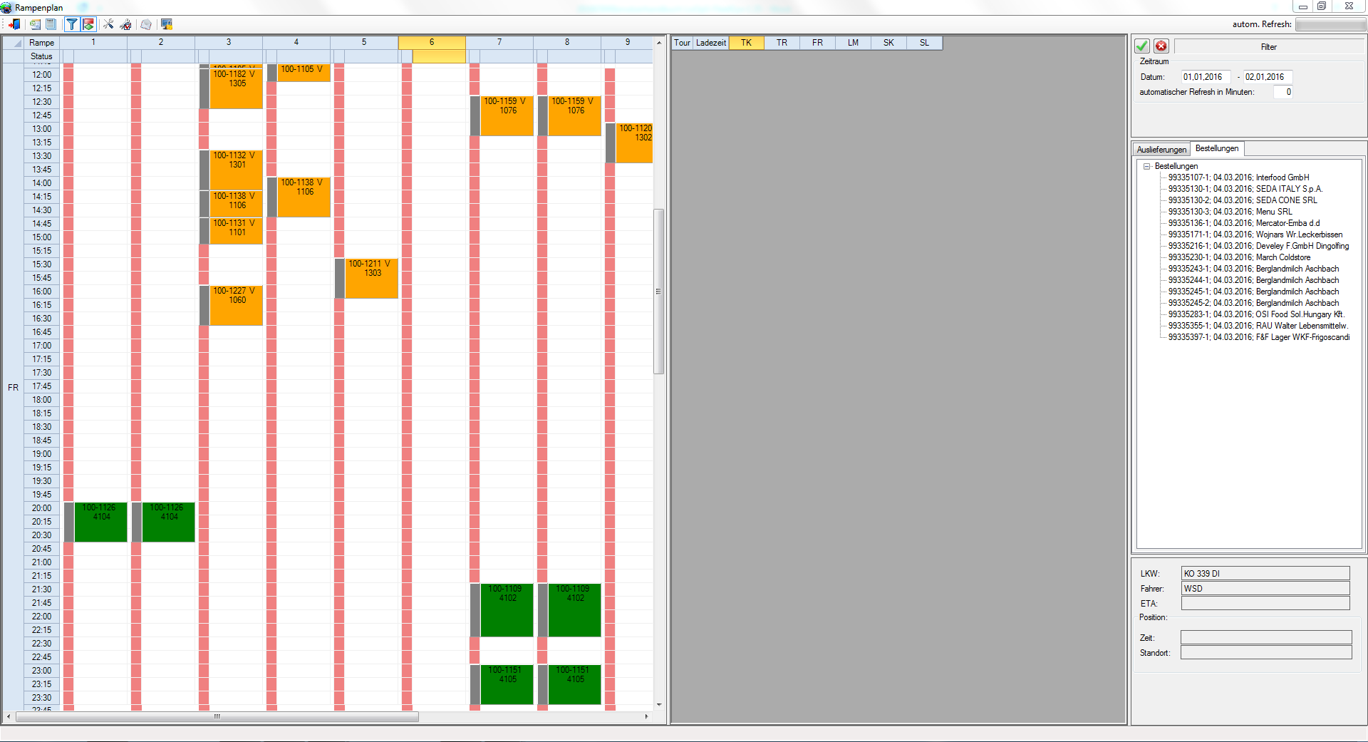 Software Rampenmanagement - Laderampen - Zeitfenster