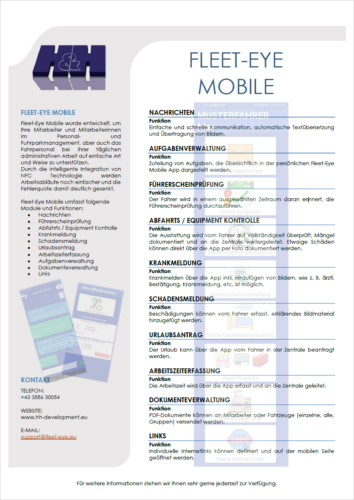 Fleet-Eye Mobile Newsletter V1.05