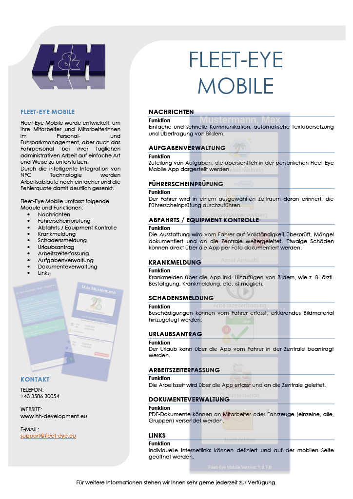 Fleet-Eye Mobile Newsletter V1.05