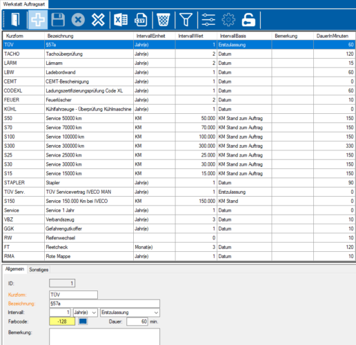 Software Modul Wartung und Werkstatt Aufträge planen